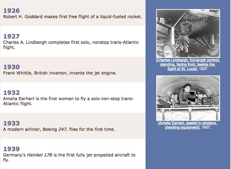 Timeline of Flight - 12StoryLibrary.com