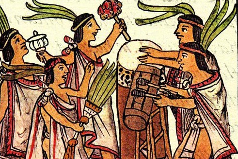 Aztec_drums,_Florentine_Codex. - 12StoryLibrary.com